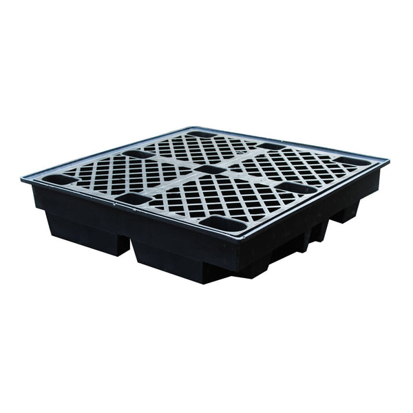 Recycled Low Profile Spill Pallet (For 4 x 205ltr Drums) - BP4LR – Romold